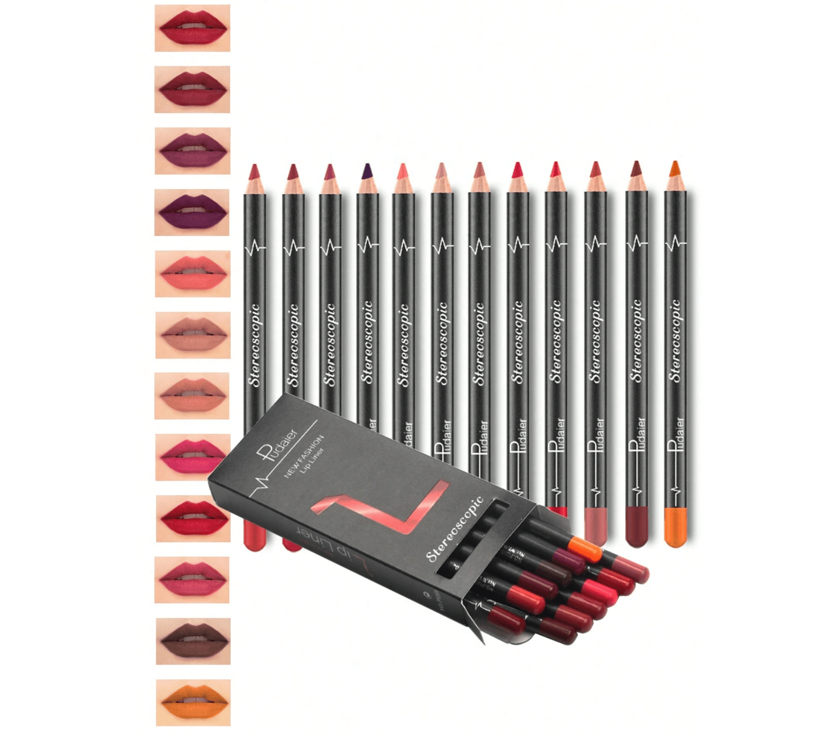 Waterproof Lip Liner Set (12 Piece) – DK BEAUTY